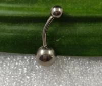 China G23 Titanium Belly Ring Pierced Jewelry Double Ball Belly Ring Titanium Jewelry Tp1911 for sale