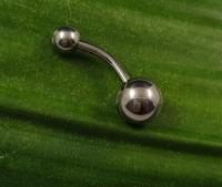China G23 Titanium Belly Ring Pierced Jewelry Double Ball Belly Ring Titanium Jewelry Tp1911 for sale