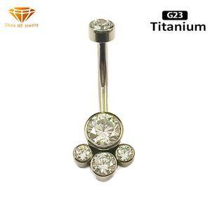 China ASTM F136 Tianium Navel Ring Belly Button Ring Body Piercing Jewelry Tpn001 for sale