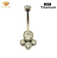 China ASTM F136 Tianium Navel Ring Belly Button Ring Body Piercing Jewelry Tpn001 for sale