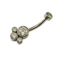 China ASTM F136 Tianium Navel Ring Belly Button Ring Body Piercing Jewelry Tpn001 for sale