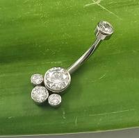 China ASTM F136 Tianium Navel Ring Belly Button Ring Body Piercing Jewelry Tpn001 for sale