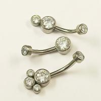 China ASTM F136 Tianium Navel Ring Belly Button Ring Body Piercing Jewelry Tpn001 for sale