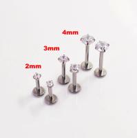 China Fashion Jewelry Piercing G23 ASTM F136 Titanium Labret Piercing Jewelry Claw Zircon CZ Lip Jewelry Tp2903 for sale