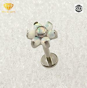 China Fashion Jewelry Body Piercing Titanium Piercing Opal Stones Titanium Monroe Tp1941 for sale