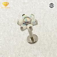 China Fashion Jewelry Body Piercing Titanium Piercing Opal Stones Titanium Monroe Tp1941 for sale