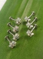 China Fashion Jewelry Body Piercing Titanium Piercing Opal Stones Titanium Monroe Tp1941 for sale