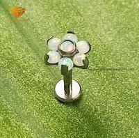 China Fashion Jewelry Body Piercing Titanium Piercing Opal Stones Titanium Monroe Tp1941 for sale
