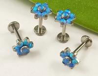 China Fashion Jewelry Body Piercing Titanium Piercing Opal Stones Titanium Monroe Tp1941 for sale