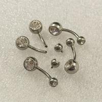 China Fashion Jewelry Body Piercing G23 Titinaium ASTM F136 Titanium Piercing Double CZ Internal Thread Navel Tp1910I for sale