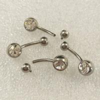 China Fashion Jewelry Body Piercing G23 Titinaium ASTM F136 Titanium Piercing Double CZ Internal Thread Navel Tp1910I for sale