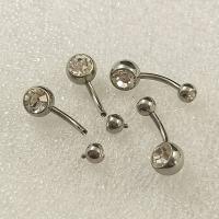 China Fashion Jewelry Body Piercing G23 Titinaium ASTM F136 Titanium Piercing Double CZ Internal Thread Navel Tp1910I for sale