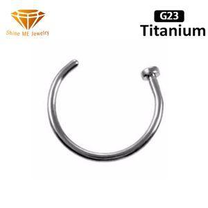 China Titanium Jewelry 316 Stainless Steel Piercing Titanium Nose Hoop Ring G23 Titanium Piercing Tp1943 for sale