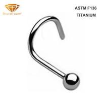 China Body Jewelry Titanium Piercing Titanium Ball Nose Screw Tp1925 for sale
