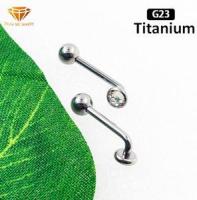 China ASTM F136 G23 Titanium Jewelled Disc and Ball Internally Threaded Christina Bar Piercing Sm1276 for sale