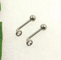 China ASTM F136 G23 Titanium Jewelled Disc and Ball Internally Threaded Christina Bar Piercing Sm1276 for sale