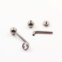 China ASTM F136 G23 Titanium Jewelled Disc and Ball Internally Threaded Christina Bar Piercing Sm1276 for sale