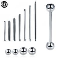China G23 Titanium External Thread Titanium Ball Tongue Nail Factory Direct Selling Body Piercing Jewelry Titanium Tongue Nail Barbell Tp1901 for sale
