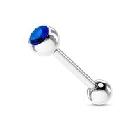 China Titanium G23 Seting Zircon Barbell Tongue Nail F136 Titanium Piercing Jewelry Tp1996 for sale