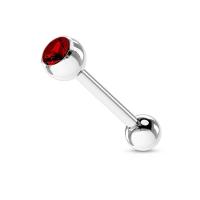 China Titanium G23 Seting Zircon Barbell Tongue Nail F136 Titanium Piercing Jewelry Tp1996 for sale
