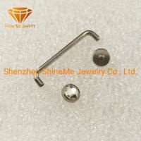 China High Quality Silver Jewelry Fashion Accessories Stainless Steel Body Piercing G23 Solid Titanium Piercing Navel Curves with 2 Stones Tp1936 for sale
