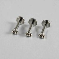 China F136 Titanium Geometric Spherical Lip Studs Balls Ear Studs Round Beads Internal Threads High Polishing Piercing Jewelry Sm0387 for sale
