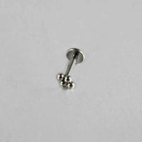 China F136 Titanium Geometric Spherical Lip Studs Balls Ear Studs Round Beads Internal Threads High Polishing Piercing Jewelry Sm0387 for sale