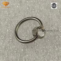 China Fashion Jewelry G23 Titanium Captive Gemstone CZ Ring Titanium Body Piercing Jewelry Navel Ring Tp1933 for sale