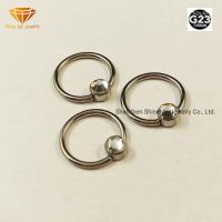 China Fashion Jewelry G23 Titanium Captive Gemstone CZ Ring Titanium Body Piercing Jewelry Navel Ring Tp1933 for sale