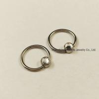 China Fashion Jewelry G23 Titanium Captive Gemstone CZ Ring Titanium Body Piercing Jewelry Navel Ring Tp1933 for sale