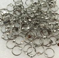 China Fashion Jewelry G23 Titanium Captive Gemstone CZ Ring Titanium Body Piercing Jewelry Navel Ring Tp1933 for sale