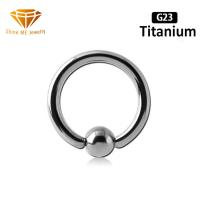 China G23 Titanium Ball Clip Medical F136 Titanium 2.5mm Cbrs Jewelry Multi-Purpose Earring Nose Ring Tp1962 for sale