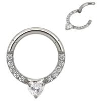 China G23 / F136 Titanium Hinged Segment Hoop Ring Piercing Body High Polished Earring Nose Rings Jewelry Wholesale Sm1551 for sale