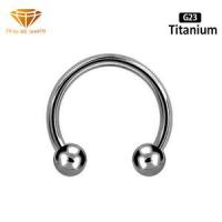 China G23 Titanium Horseshoe Body Piercing External Thread Nose Ring F136 Titanium Piercing Jewelry Tp1902 for sale