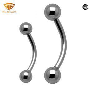 China Fashion Jewelry Body Piercings Banana Stainless Steel Jewelry G23 Titanium Piercing Jewelry Tp1903 for sale