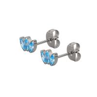 China Fashion Jewelry ASTM F136 / G23 Titanium CNC Set 3 Marquise CZ Earring Stud Tper1539 for sale