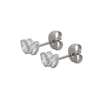 China Fashion Jewelry ASTM F136 / G23 Titanium CNC Set 3 Marquise CZ Earring Stud Tper1539 for sale