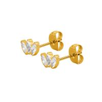 China Fashion Jewelry ASTM F136 / G23 Titanium CNC Set 3 Marquise CZ Earring Stud Tper1539 for sale