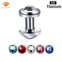 China ASTM F136 Titanium G23 Medical Titanium Embedded Nail Jewelry Embedded Nail Piercing Jewelry Implant Titanium Dermal Anchor Tda030 for sale