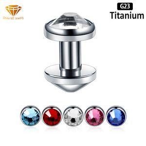China ASTM F136 Titanium G23 Medical Titanium Embedded Nail Jewelry Embedded Nail Piercing Jewelry Implant Titanium Dermal Anchor Tda030 for sale