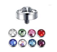 China G23 Titanium Diamond Embedded Nail Cross-Border Hot Sale F136 Titanium Jewelry Dermal Anchor Top Tda-2 for sale