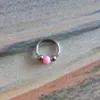 China Piercing Jewelry ASTM F136 Titanium with Opal Balls 1.0mm Segment Hinged Ring Nose Ring Tp2408 for sale