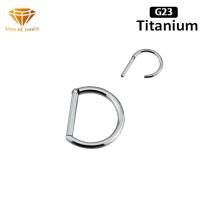 China G23 Titanium European and American D-Shaped Hinged Ring Septum Ring ASTM F136 Titanium Piercing Tattoo Jewelry Sm0479 for sale