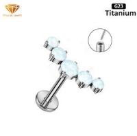 China ASTM F136 G23 Implant Grade Titanium Threadless Push in 5 Round Opal Curved Top Sm0894 for sale