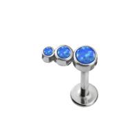 China Factory Wholesale ASTM F136 Lip Ring Opal Labret Body Piercing Titanium Jewelry Sm0161 for sale
