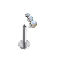 China Factory Wholesale ASTM F136 Lip Ring Opal Labret Body Piercing Titanium Jewelry Sm0161 for sale