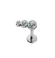 China Factory Wholesale ASTM F136 Lip Ring Opal Labret Body Piercing Titanium Jewelry Sm0161 for sale
