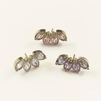 China Implant Grade Titanium Piercing Jewelry Threadless Push in with 4-Marquise and Round CZ Top Tpn056CZ for sale