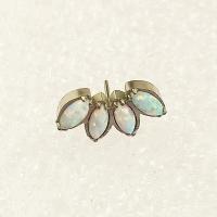 China Implant Grade Titanium Threadless Push in 4 Marquise Opal Fan Top Tpn056op for sale