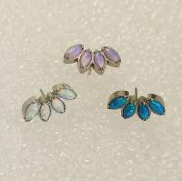 China Implant Grade Titanium Threadless Push in 4 Marquise Opal Fan Top Tpn056op for sale